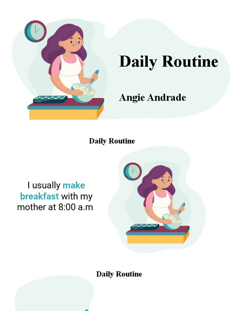 Daily Routine Infographics by Slidesgo | PDF