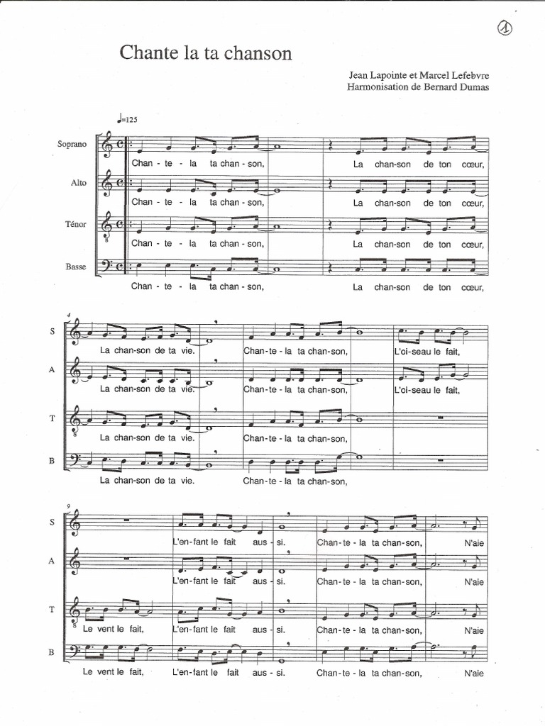 Chante La Ta Chanson | PDF