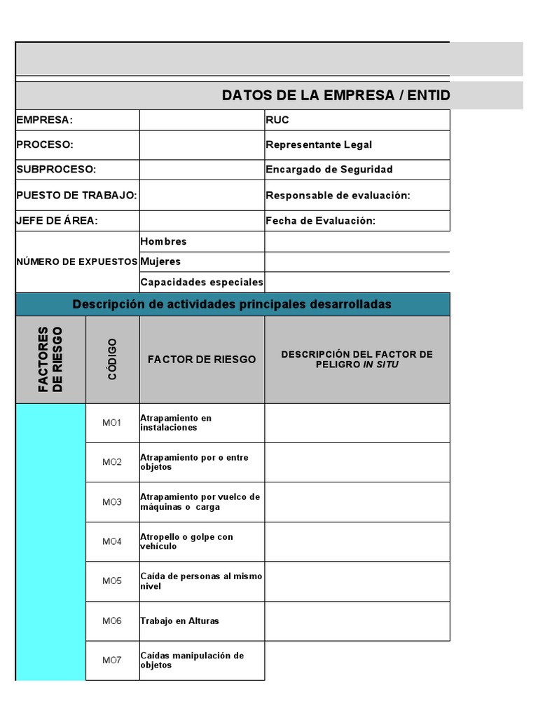 Matriz NTP 330 | PDF | Seguridad y salud ocupacional | Contaminación