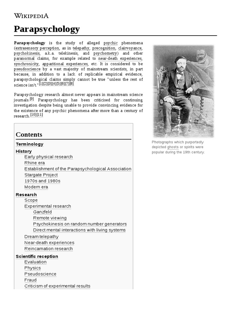 Parapsychology | PDF | Parapsychology | Extrasensory Perception
