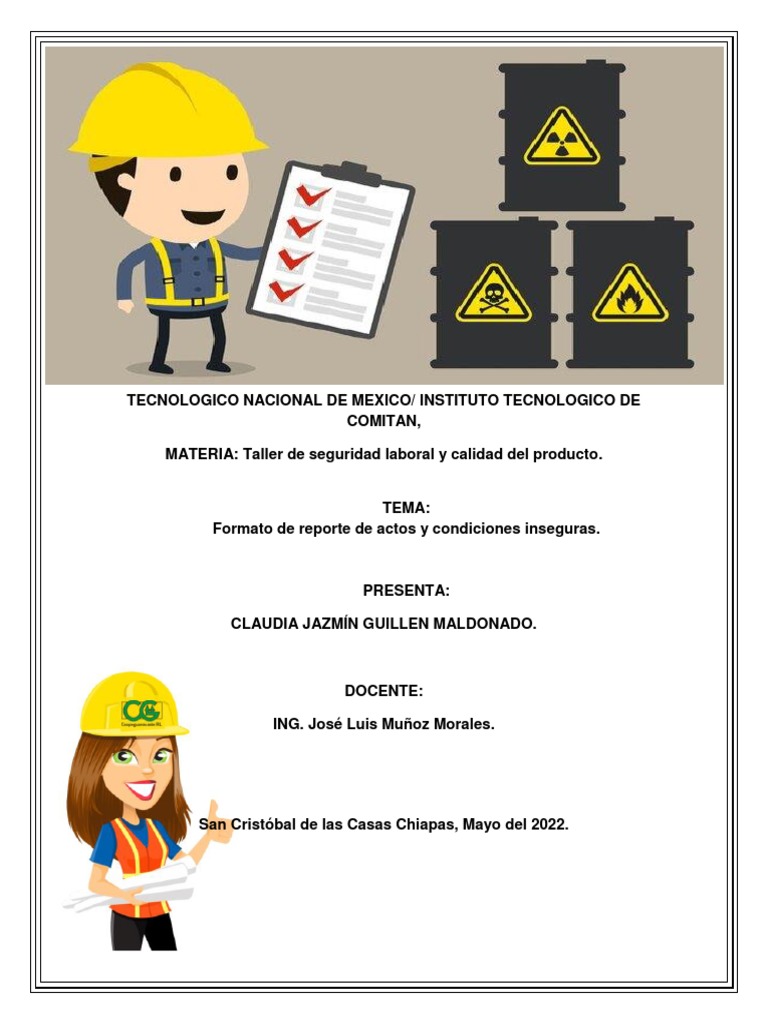 Reporte de Actos y Condiciones Inseguras. | PDF