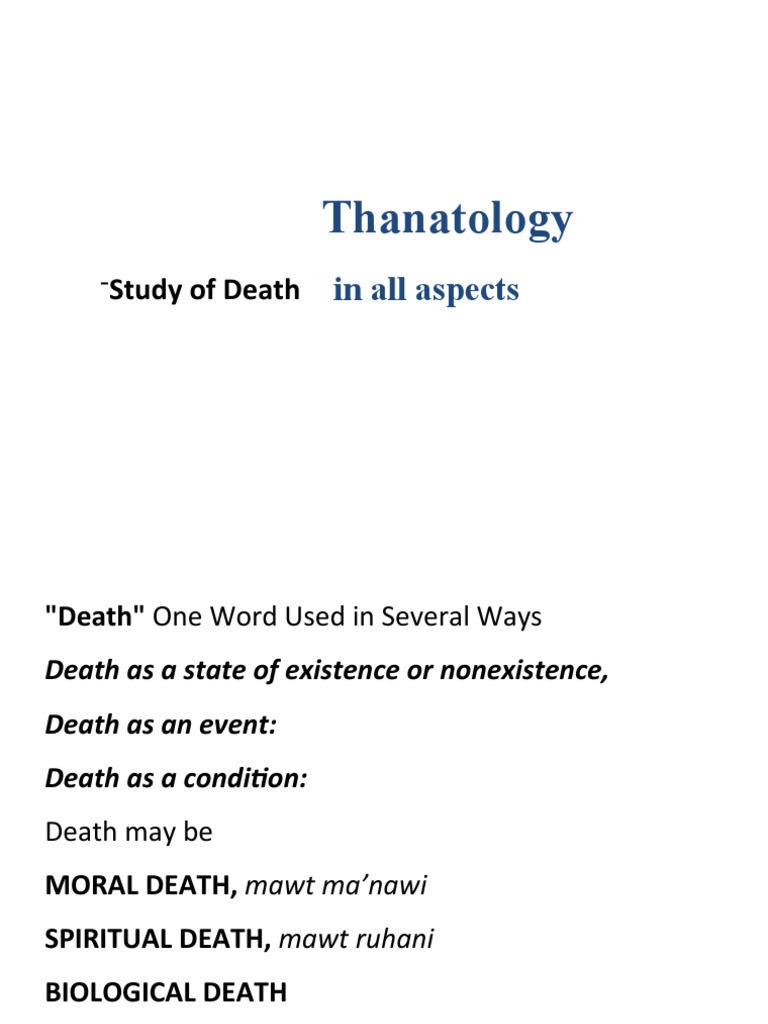 Thanatology: in All Aspects | PDF | Death | Muscle Contraction
