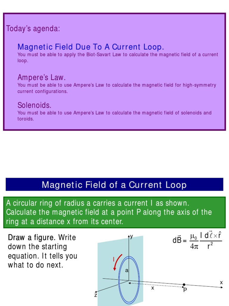 Lecture 17 | PDF | Magnetic Field | Cartesian Coordinate System