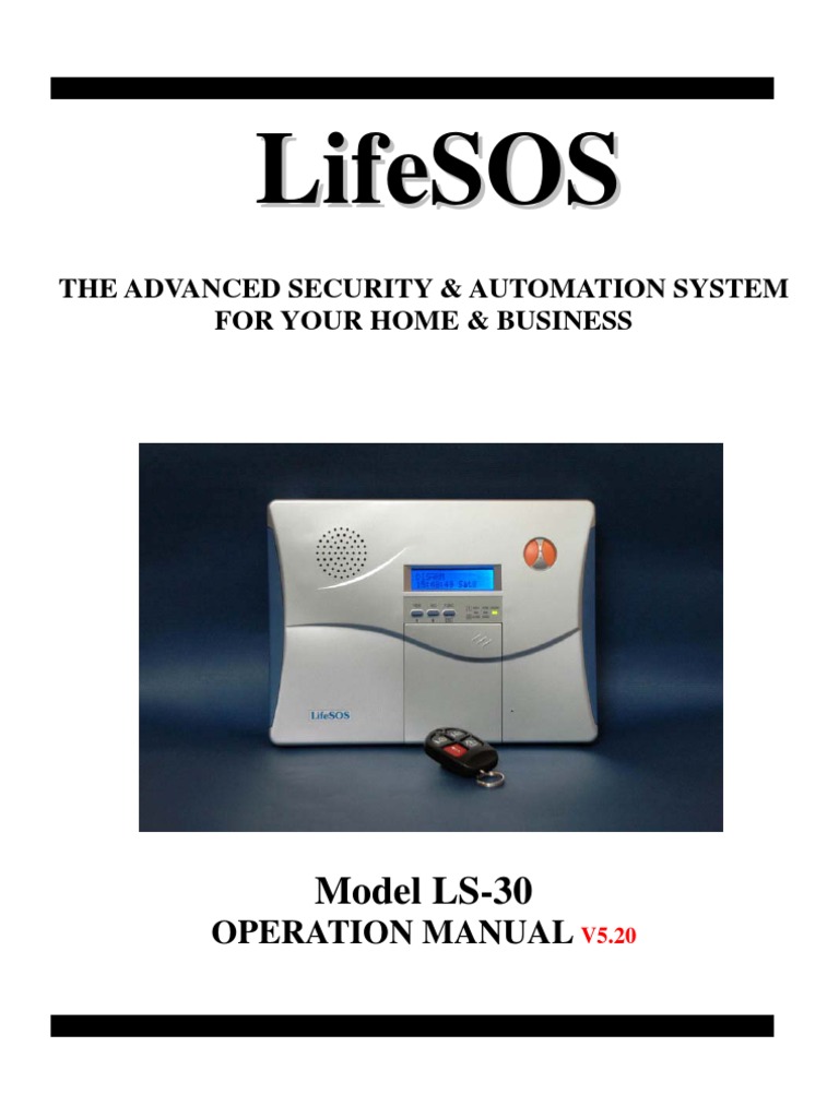 LS-30 Security System Operation Manual | PDF | Security Alarm | Telephone