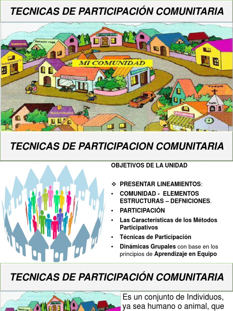 Actualizada Tecnicas de Participacion Comunitaria | PDF | Comunidad ...