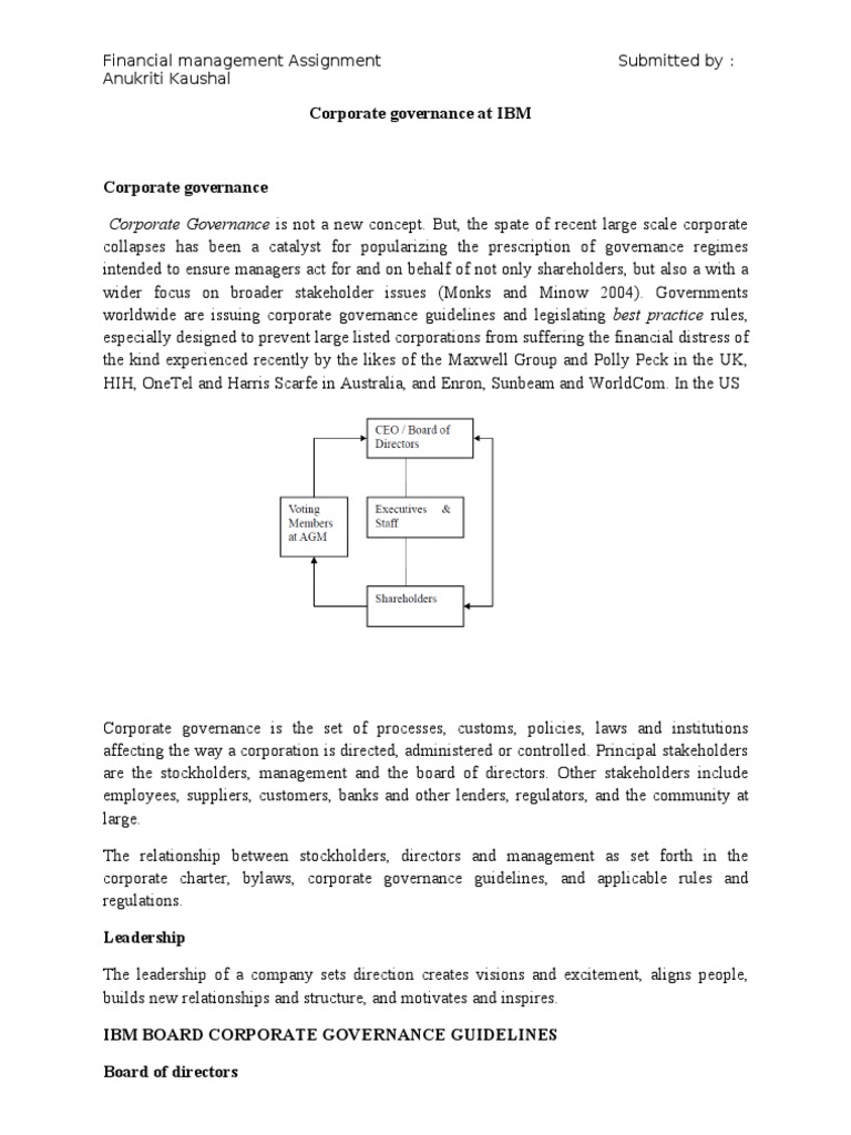 IBM Corporate Governance Overview | PDF | Board Of Directors ...
