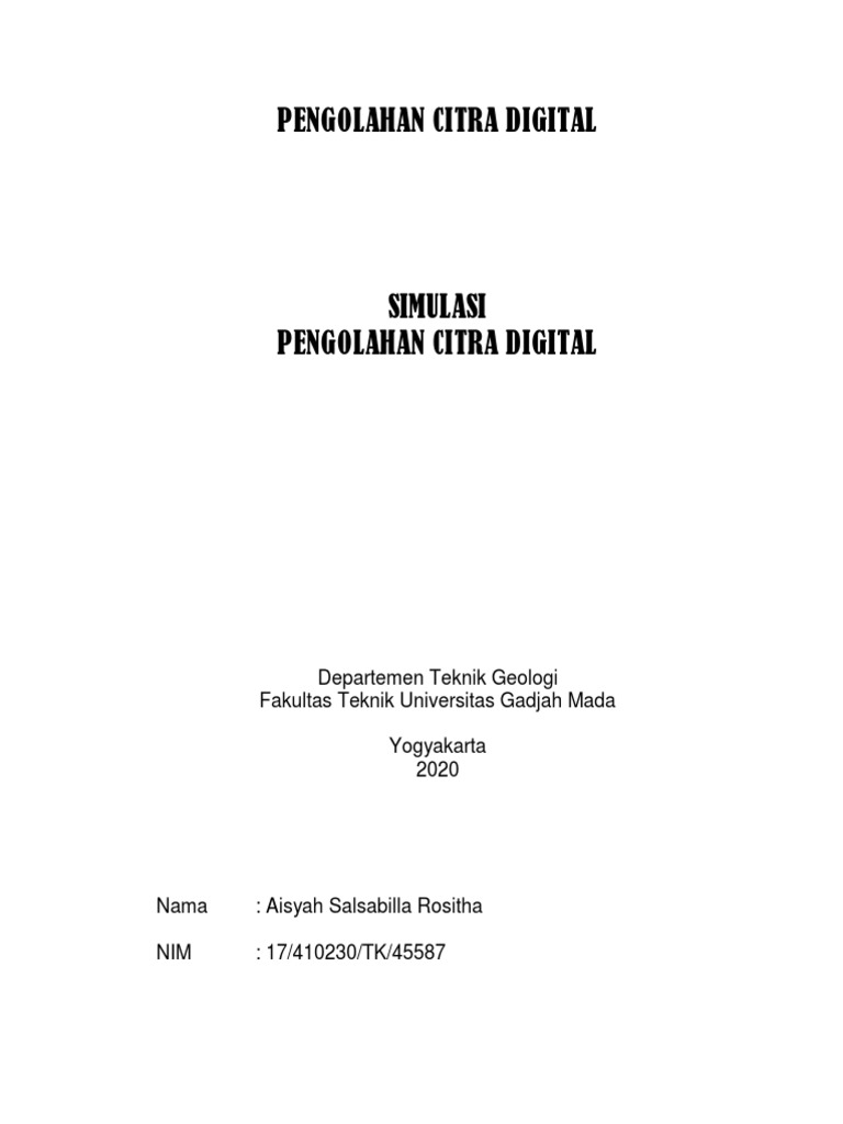 Pengolahan Citra Digital | PDF