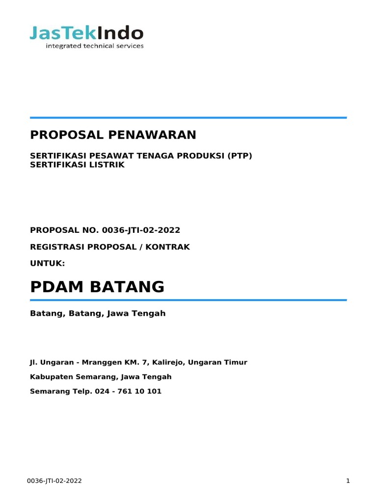 Jti - Proposal - 0036 JTI 02 2022 | PDF