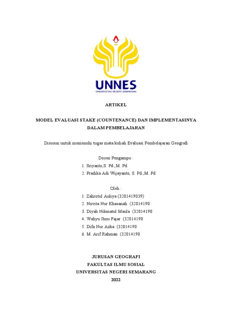 Evaluasi Model Stake | PDF