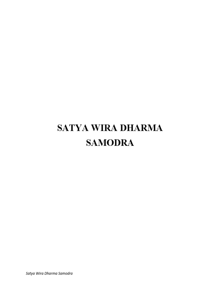 Satya Wira Dharma | PDF