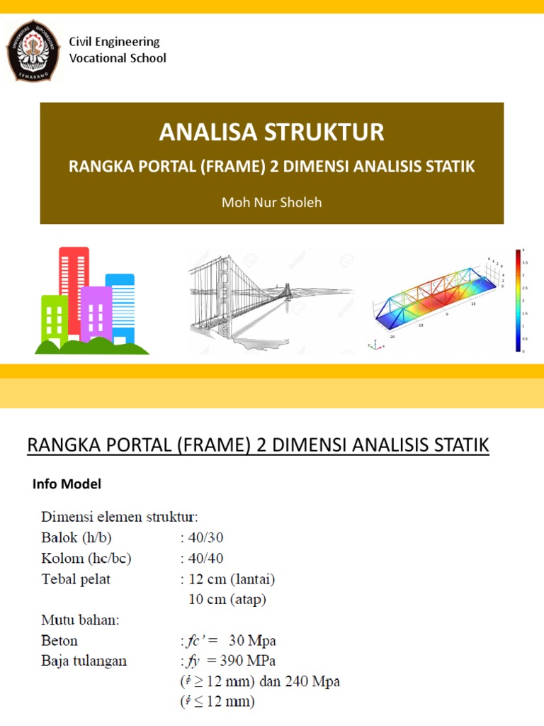 Frame 2D Analisis Statik | PDF