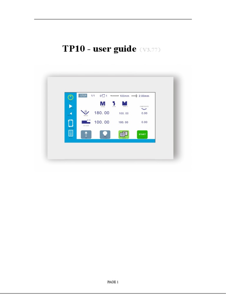 TP10S Controller User Guide V3.77 | PDF | Electricity | Equipment
