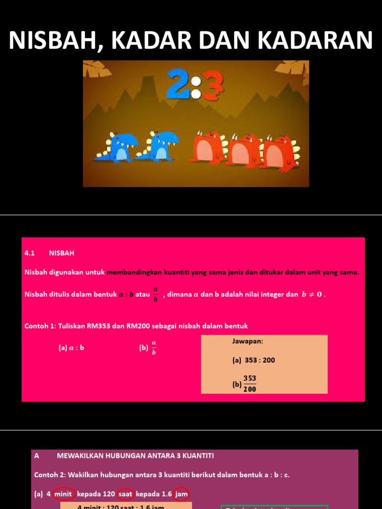 Nisbah Kadar Dan Kadaran | PDF