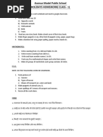 Class 7 Holiday Homework | PDF | Mathematics | Arithmetic