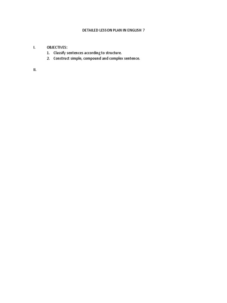 Detailed Lesson Plan in English 7 | PDF