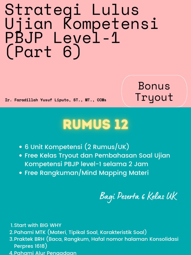 Strategi Lulus Ujian Kompetensi PBJP | PDF | Bisnis | Komputer