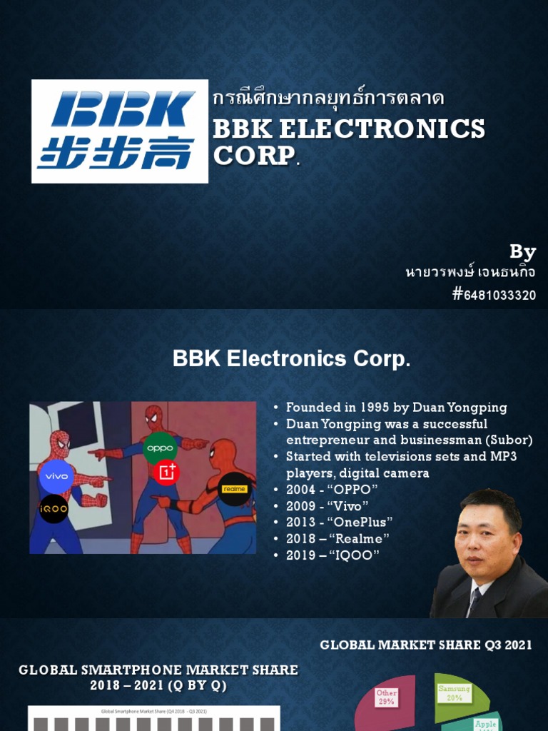 กรณีศึกษากลยุทธ์การตลาด BBK Electronics | PDF | Xiaomi | Android ...