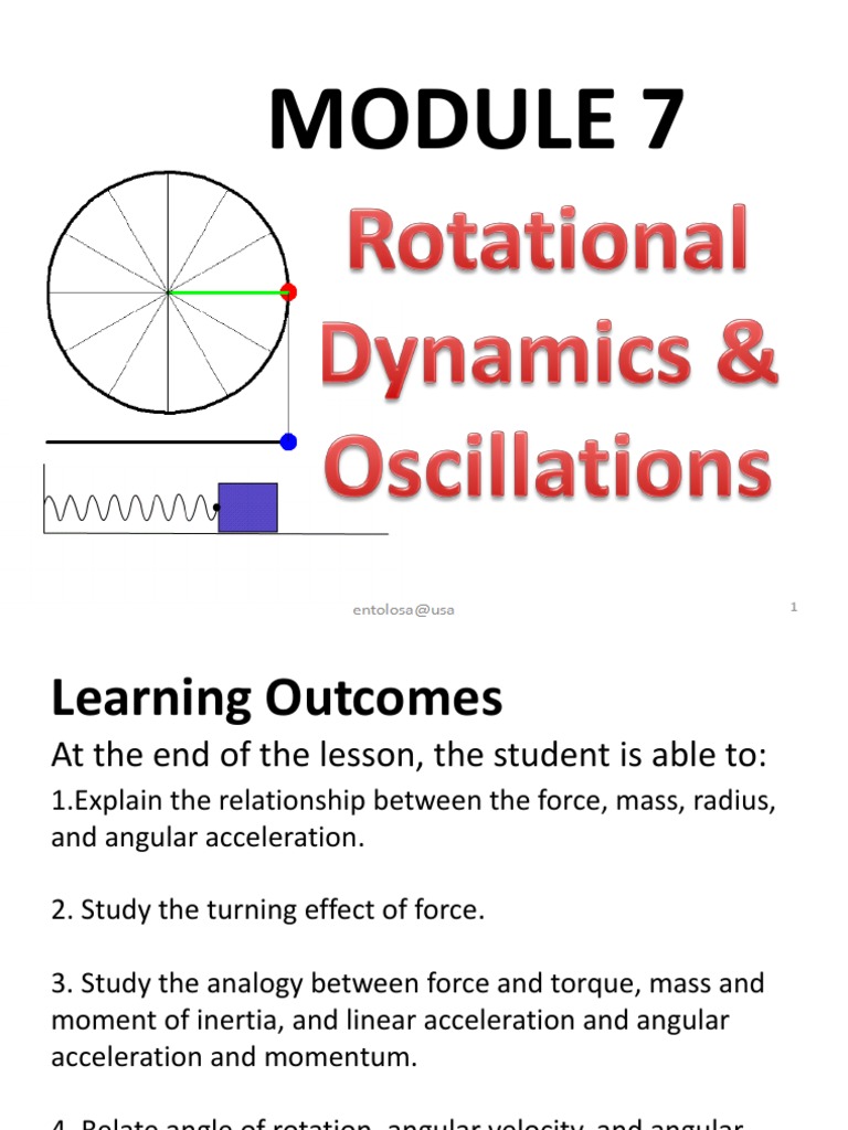 PHYSICS 1E Module 7 BBBB 3 | PDF | Torque | Acceleration