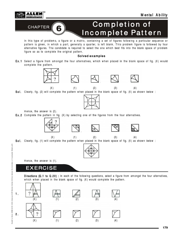 06 - Comletion of Incomplete Pattern | PDF | Applied Mathematics ...