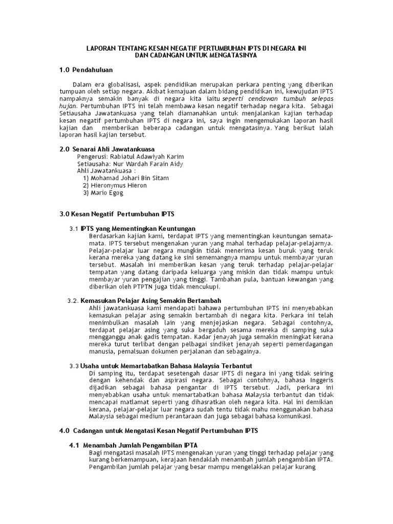 Format Laporan STPM KK BM Sem2 | PDF | Bisnis | Ilmu Sosial