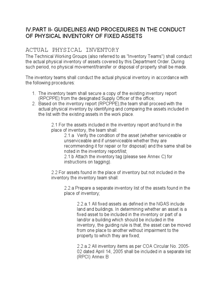 Inventory Counting Procedure | PDF | Inventory | Government