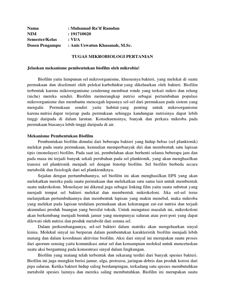 Mikrobiologi Pertanian | PDF