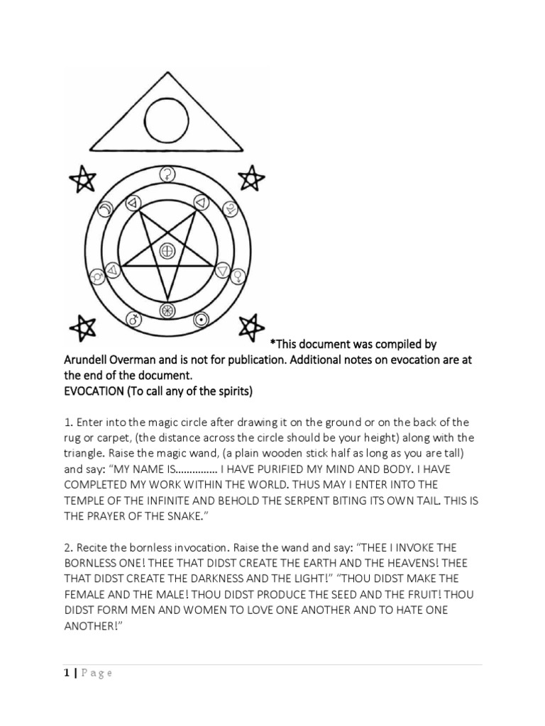 Universal Conjuring Circle@ | PDF | Demonology | Demons