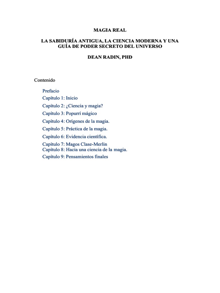 Ilide - Info Dean Radin Real Magic Traducido PR | PDF | Realidad ...