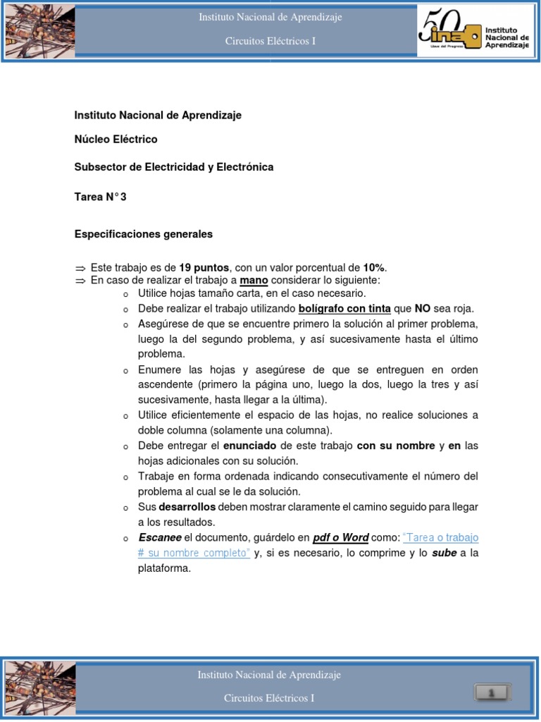 TAREA No.3 | PDF | Condensador | Inductor