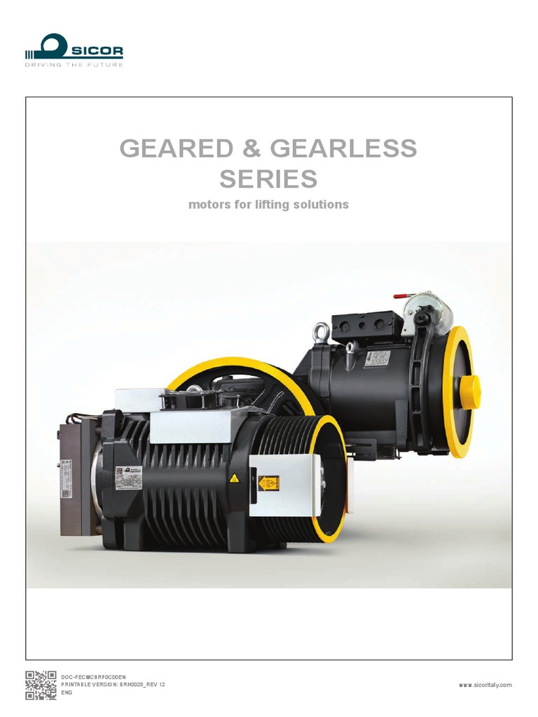 Motors for Lifting: An Overview of Sicor's Geared and Gearless Series ...