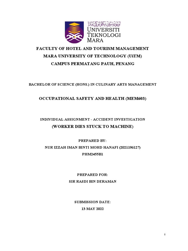 Case Study Investigation OSHA | PDF | Risk | Occupational Safety And Health