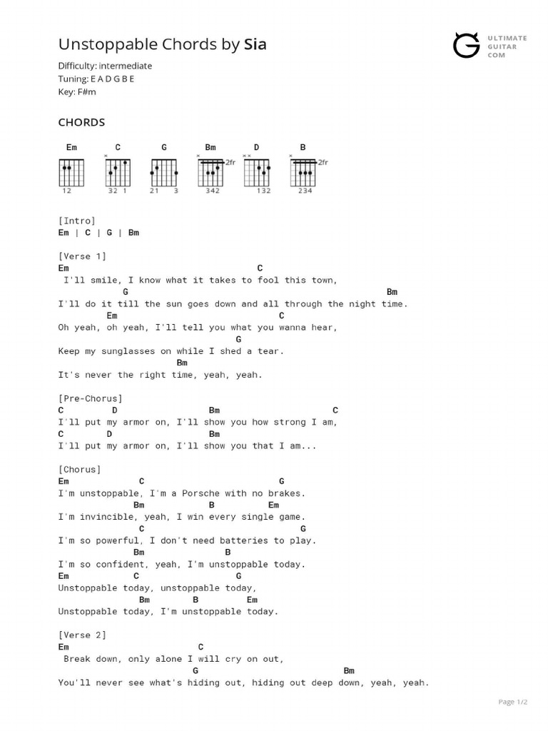 Unstoppable Chords | PDF