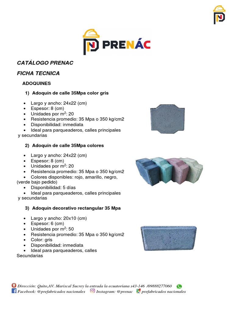 Catálogo Prenac | PDF | Cemento | edificio