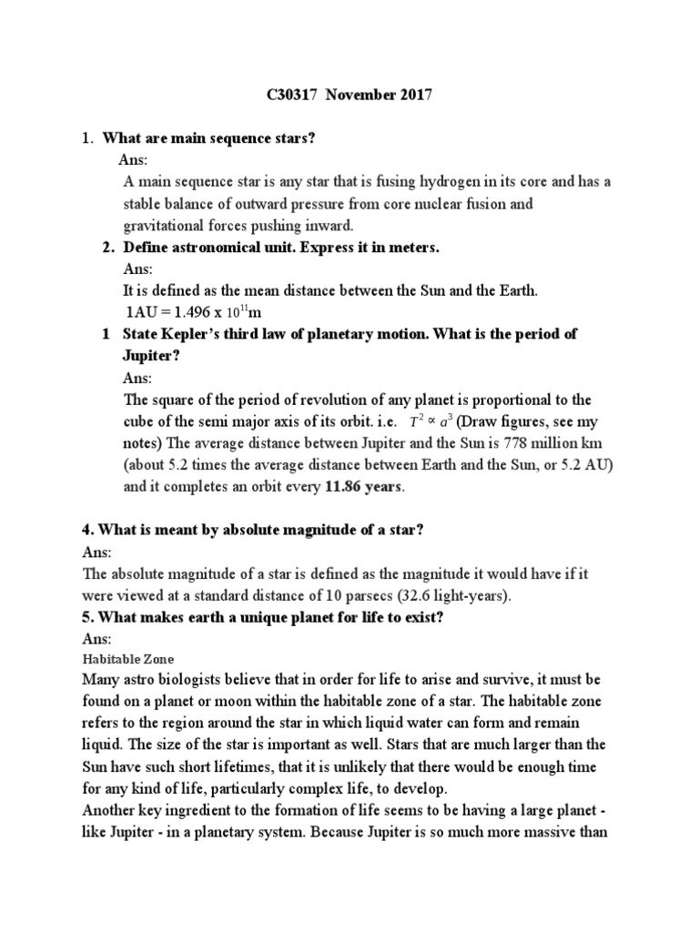 PHYSICS NOTES For BSC Students | PDF | Planets | Sun