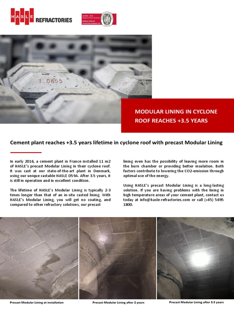 Modular Lining in Cyclone Roof Reaches +3.5 Years | PDF | Home & Garden ...