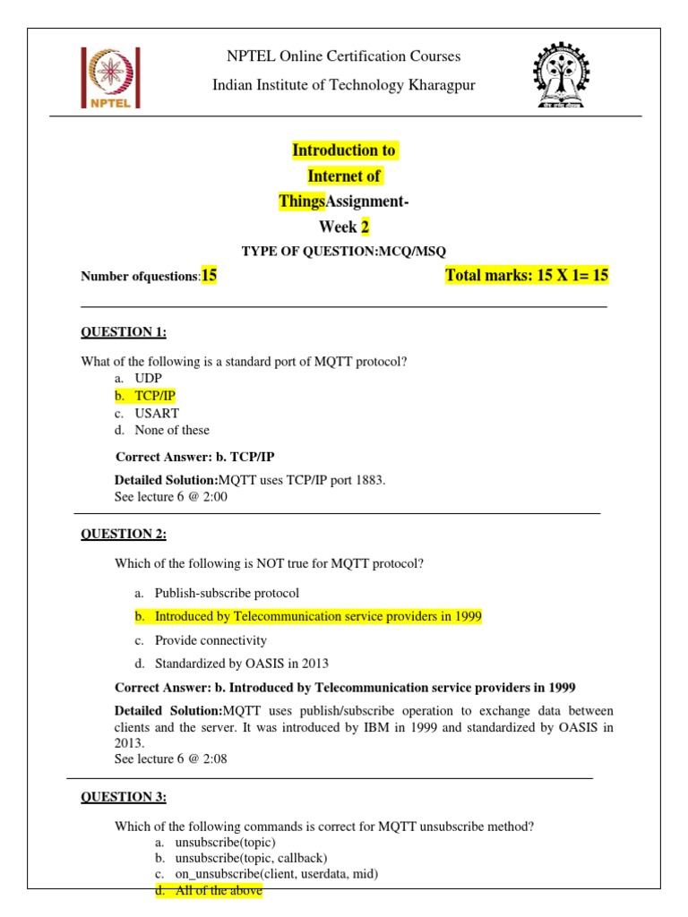 Assignment-W2 nptel notes | PDF | Internet | Information And ...