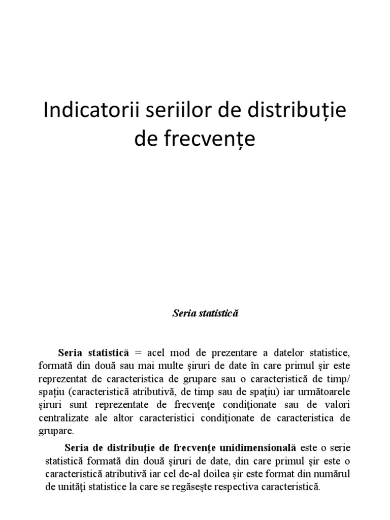 Indicatorii Tendintei Centrale | PDF