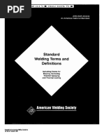 AWS A3.0M-A3.0-2010 Standard Welding Terms and Definitions | PDF