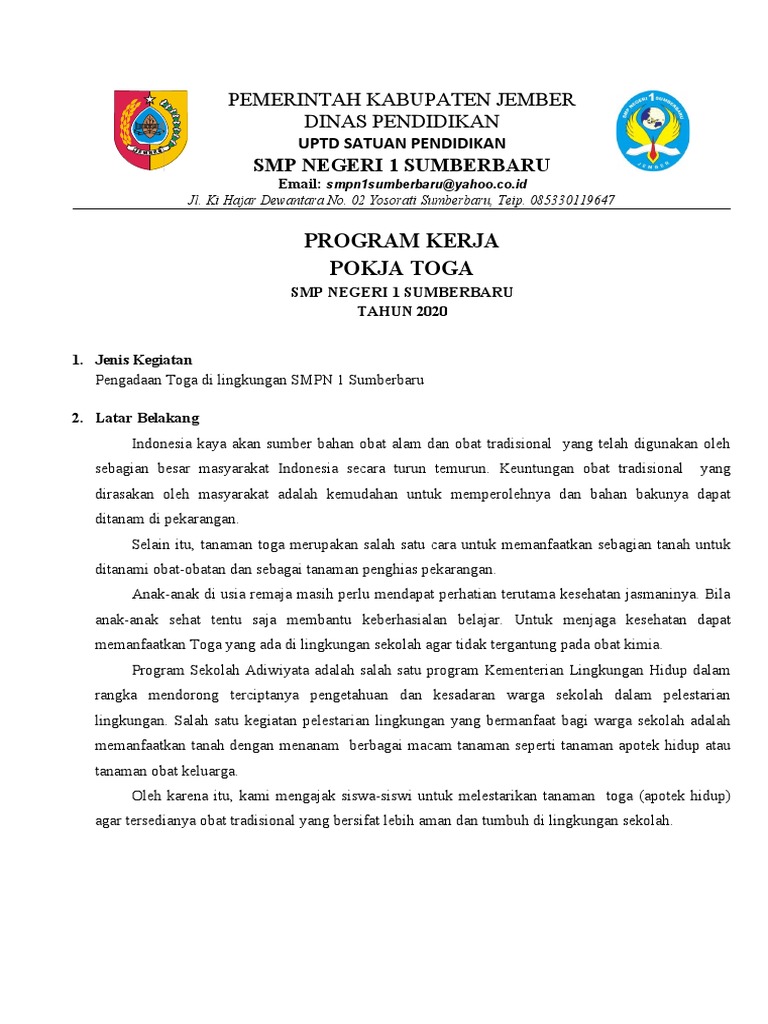 Program Pokja Toga | PDF | Teknologi & Rekayasa