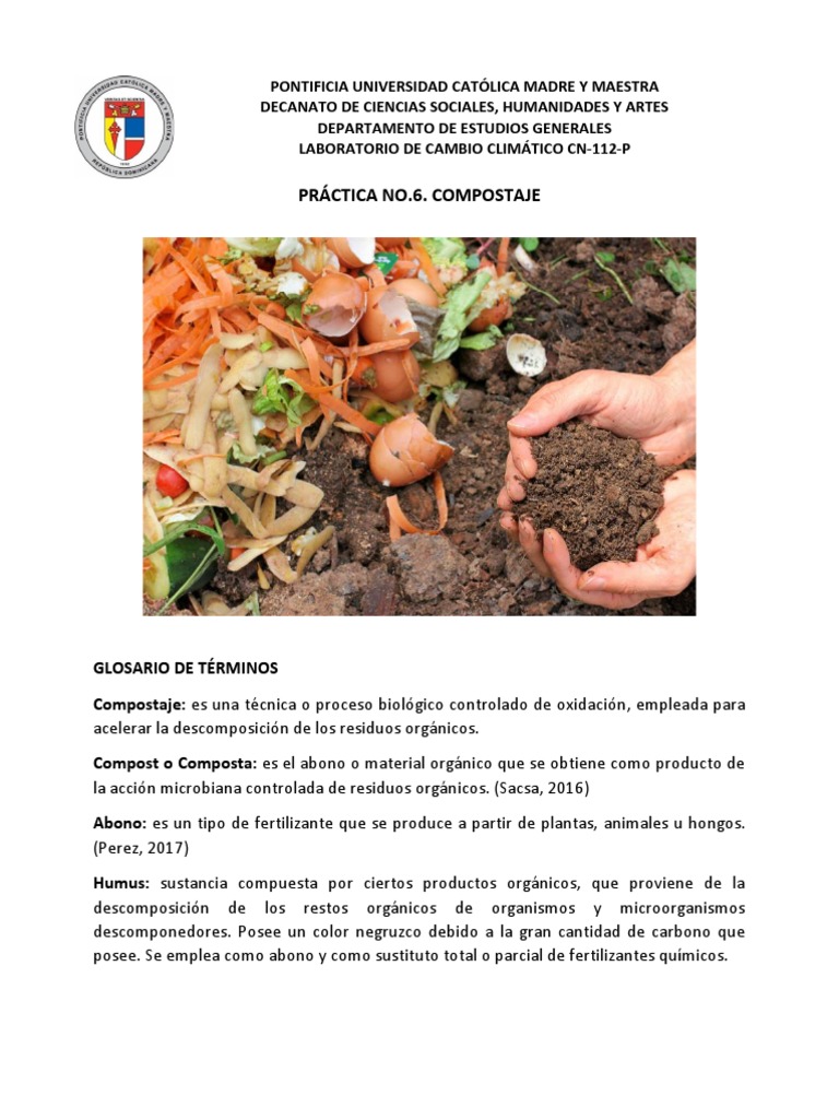 Práctica 6. Compostaje | PDF | Compost | Suelo