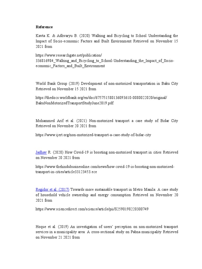 Reference RRL RRS | PDF | Transport | Traffic Congestion