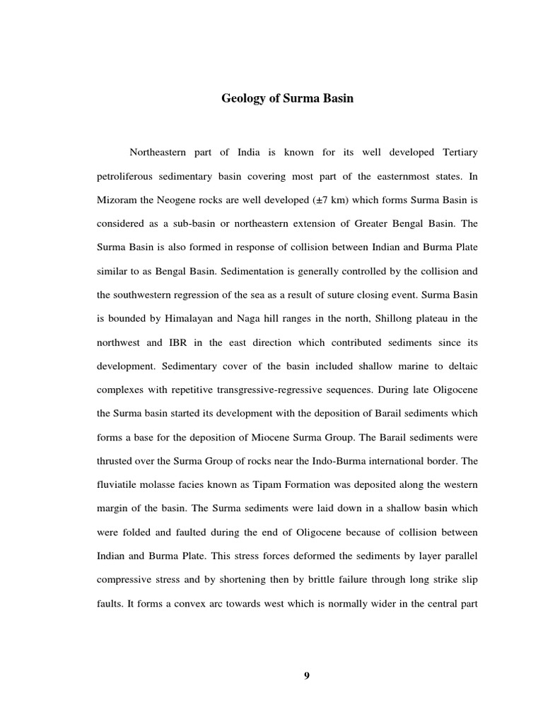 Surma Basin | PDF | Sedimentary Rock | Geology