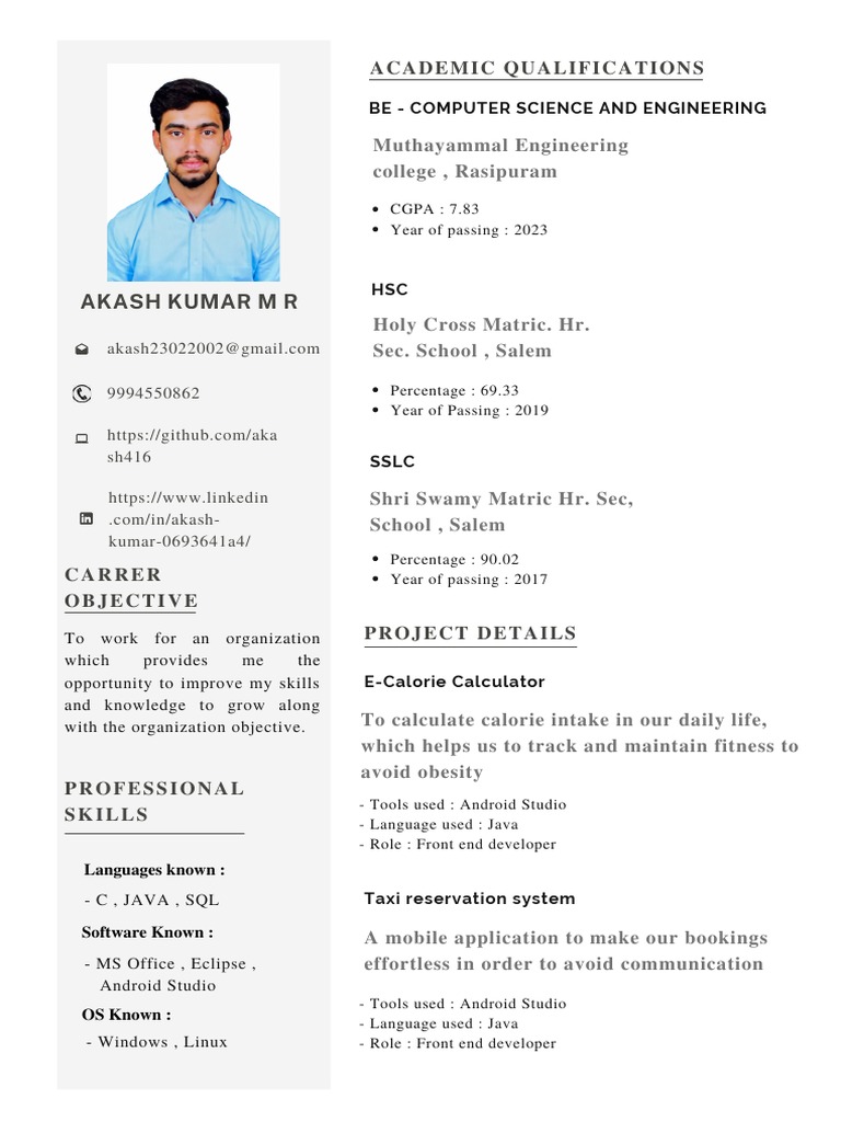 Akash Kumar Resume | PDF | Java (Programming Language) | Android (Operating System)