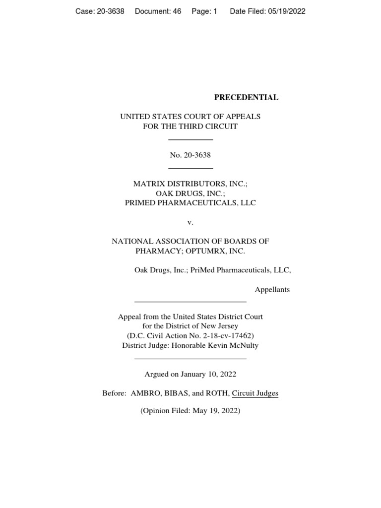Oak Drugs V Optum Opinion | PDF | Pharmacist | Federal Rules Of Civil ...
