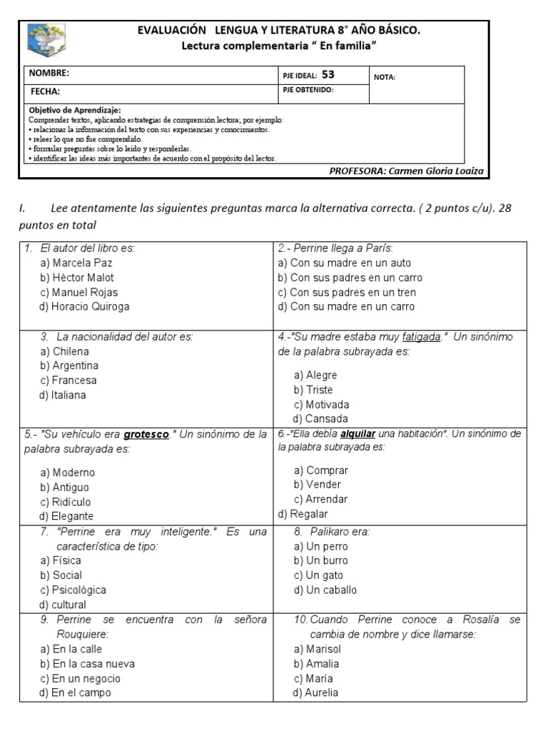 Prueba en Familia | PDF
