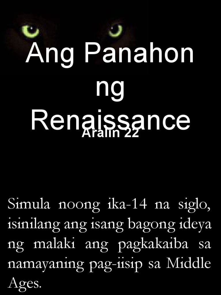 Ang Panahon NG Renaissance | PDF