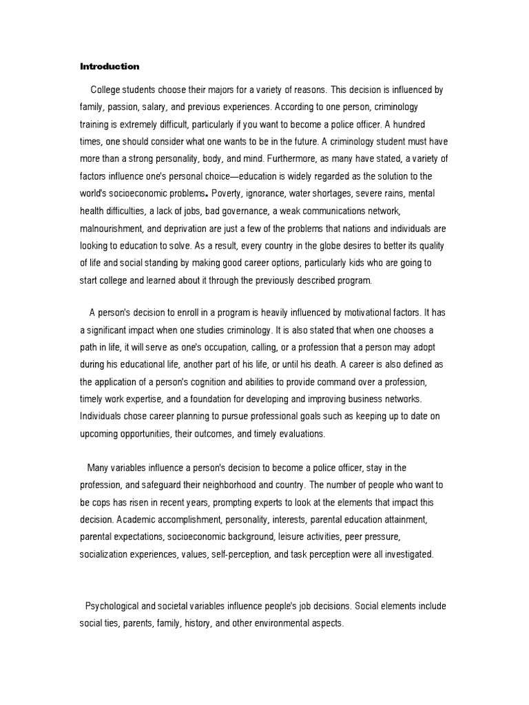 Introduction Bscrim E2019 | PDF | Criminology | Choice