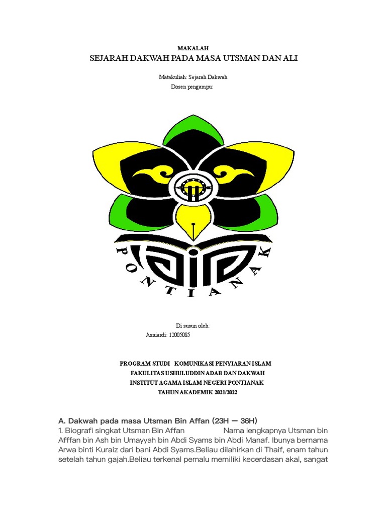 MAKALAH Sejarah UTSMAN Dan Ali | PDF