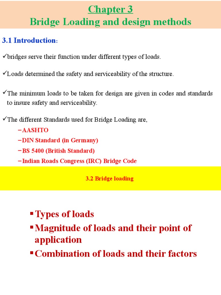 Aashto - DIN Standard (In Germany) - BS 5400 (British Standard ...