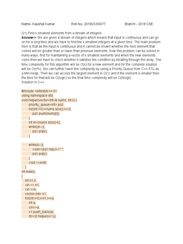 TuningBill Assignment | PDF | Array Data Structure | Integer (Computer Science)